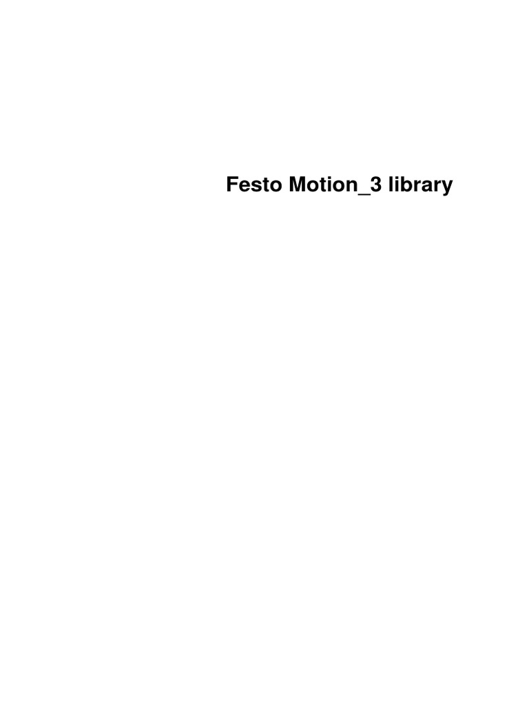 Festo Motion 3 Library en | PDF | Parameter (Computer Programming) | Input/Output