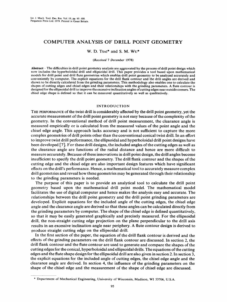 Computer Analysis of Drill Geometry | PDF | Ellipse | Contour Line