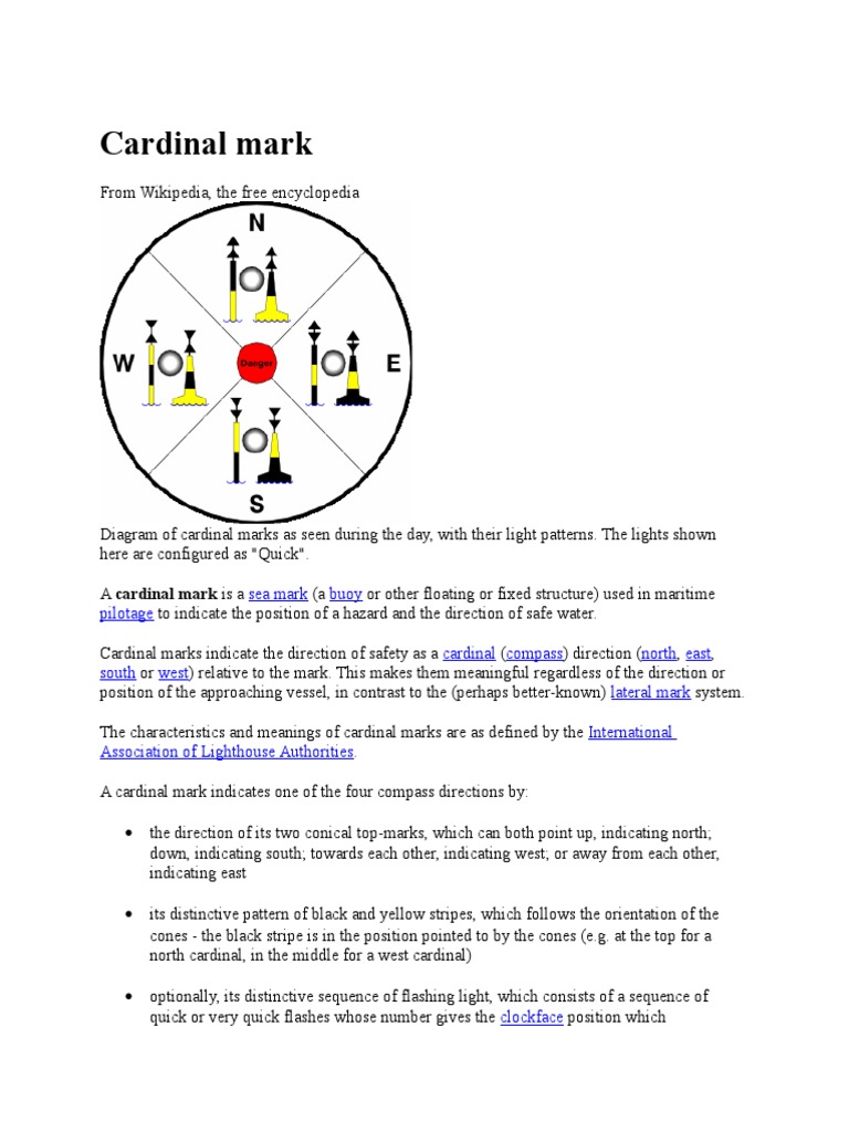 Cardinal Mark | PDF | Navigation | Geography