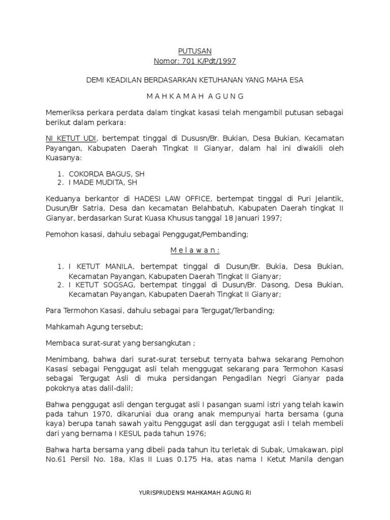 Putusan Perdata | PDF