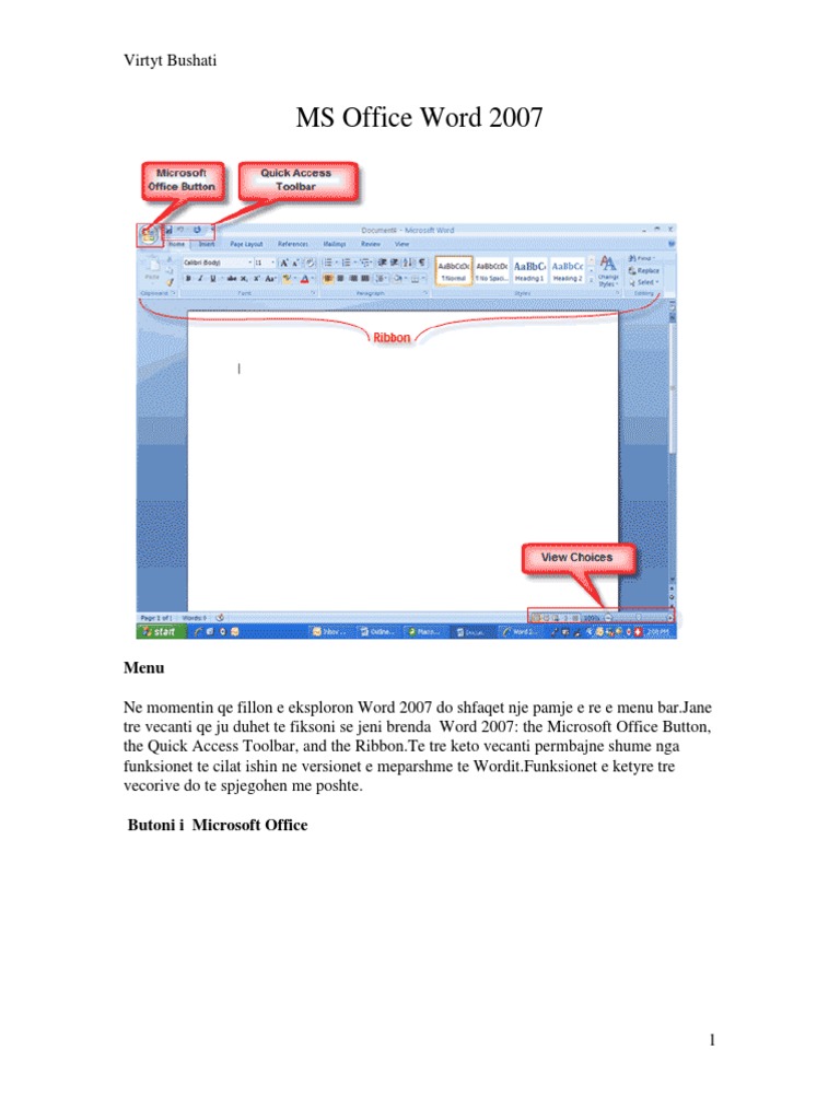 Word 2007 (Shqip) | PDF