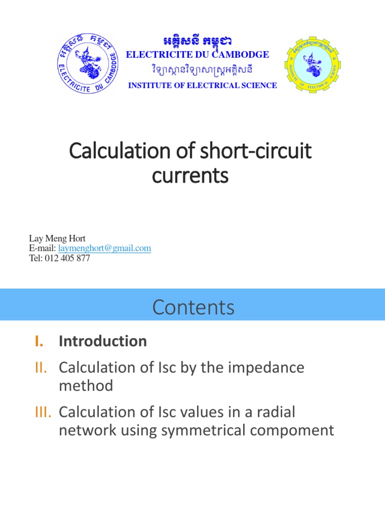 1 Introduction of Calculation Short Circuit | PDF | Fuse (Electrical ...