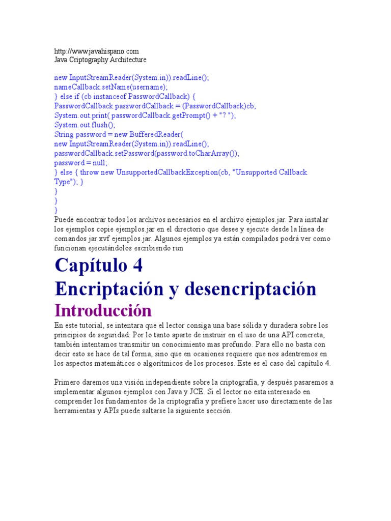 Encriptacion Con Java | PDF | Clave (criptografía) | Criptografía