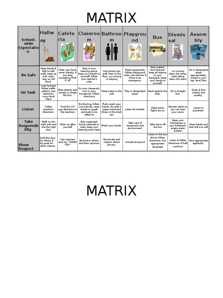 Pbis Matrix | PDF