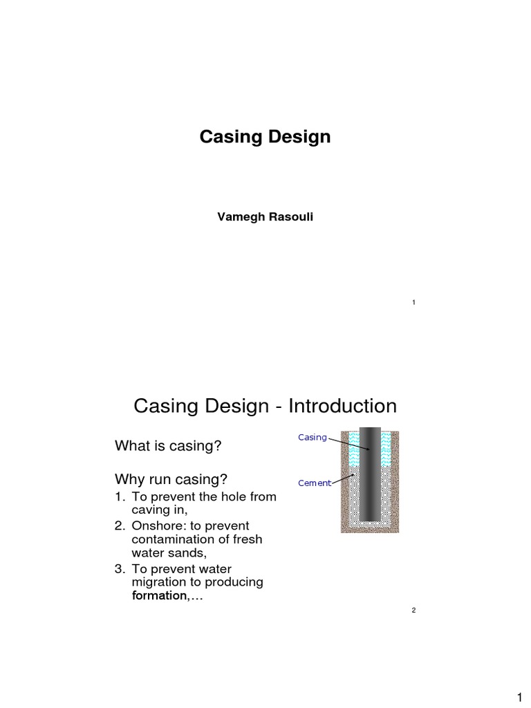 Casing Design.pdf | Casing (Borehole) | Yield (Engineering)