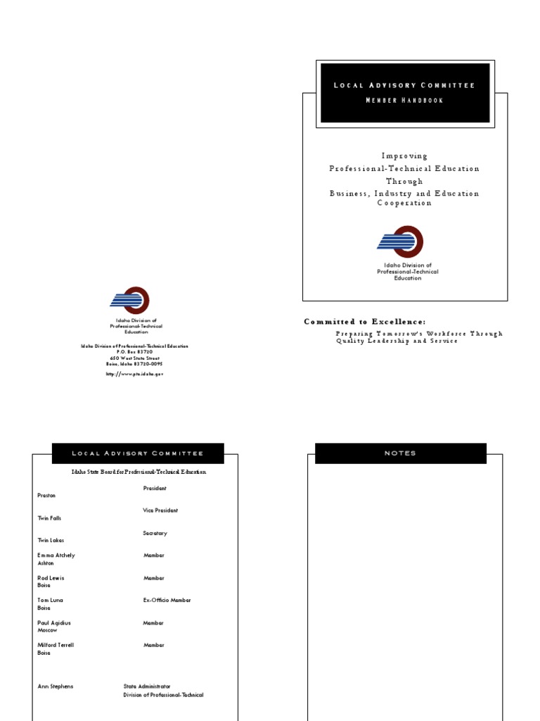 Idaho Advisory Committee Handbook | PDF | Career & Growth