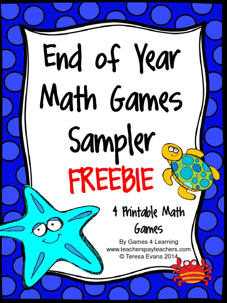 End of Year Math Games Sampler | PDF | Intellectual Works