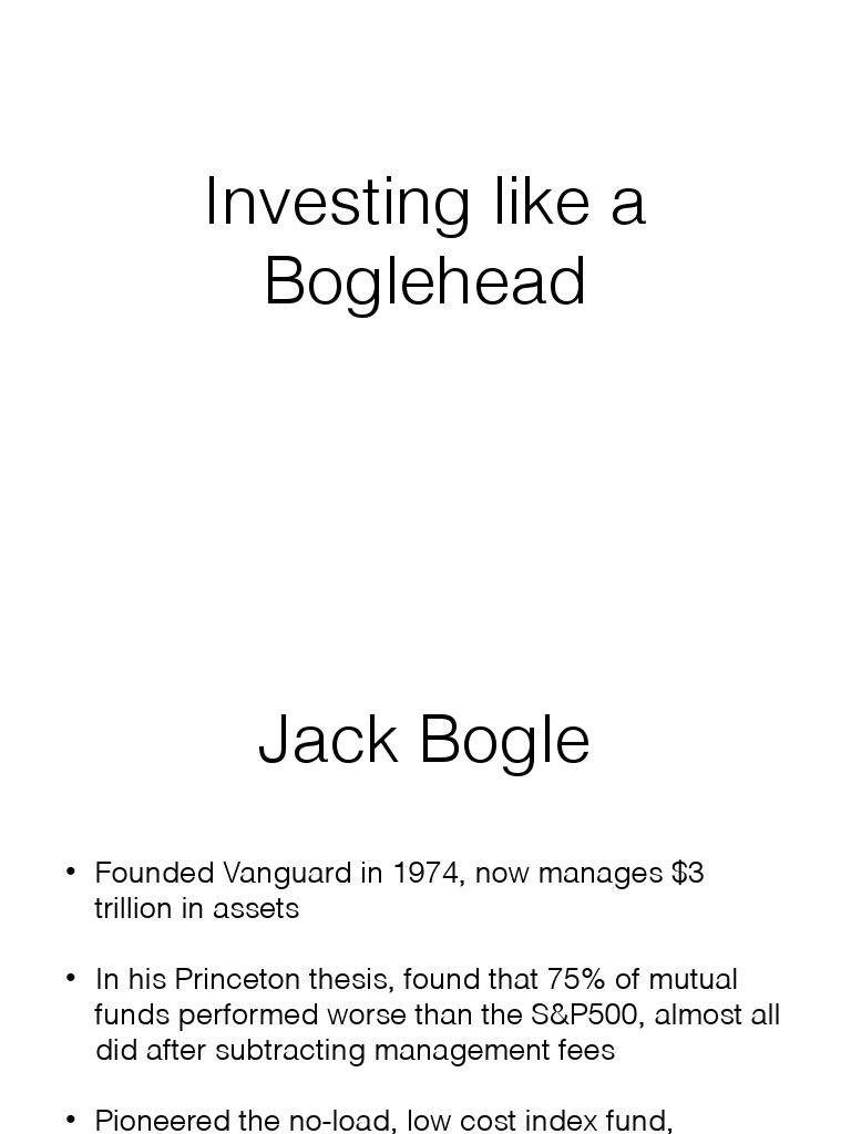 Investing Bogle Head | PDF | 401(K) | Index Fund