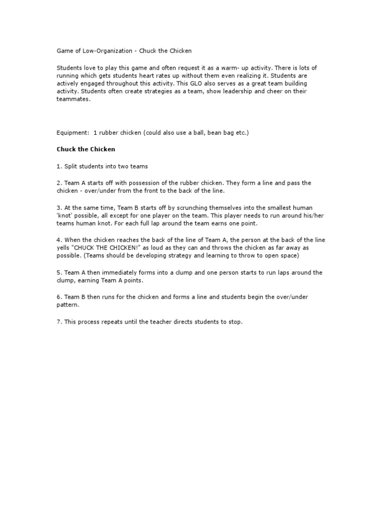 Games of Low Organization | PDF | Curriculum | Ball Games