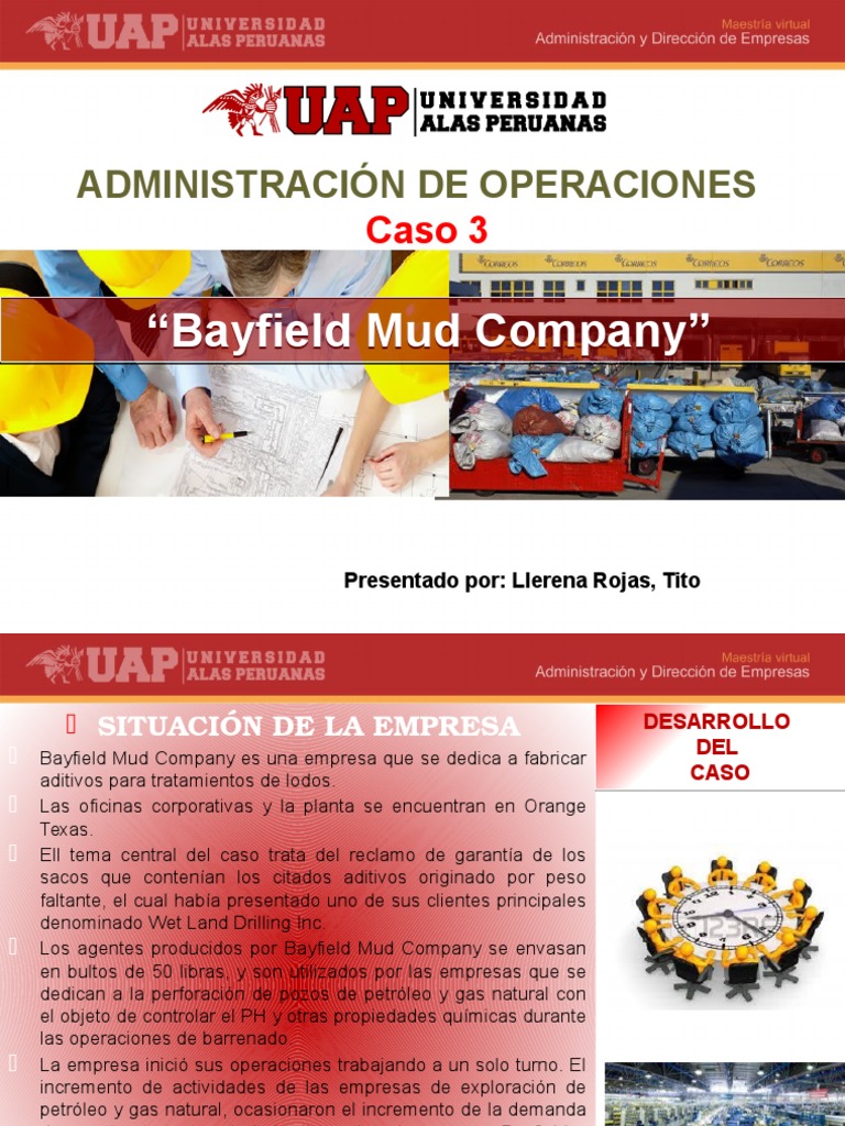 CASO 3 - BAYFIELD MUD COMPANY - Tito Llerena Rojas | PDF | Calidad (comercial) | Petróleo
