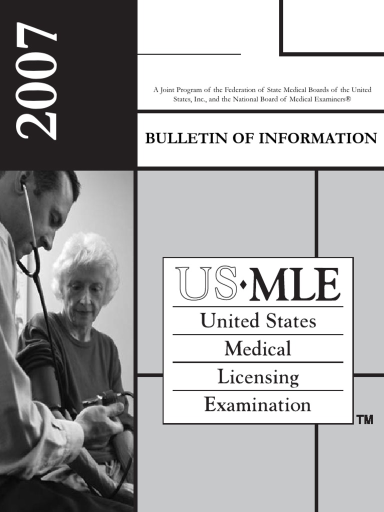 USMLE Bulletin | PDF | United States Medical Licensing Examination ...