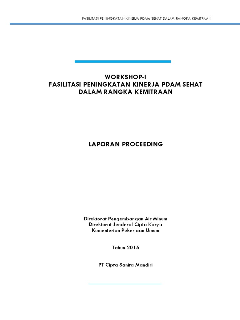 Laporan Proceeding Workshop | PDF