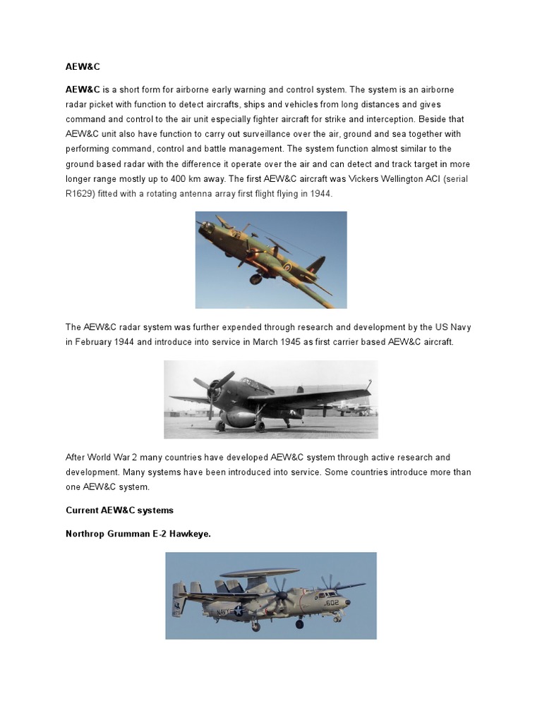 Overview of AEW&C Systems Worldwide | PDF | Microwave Technology | Aviation