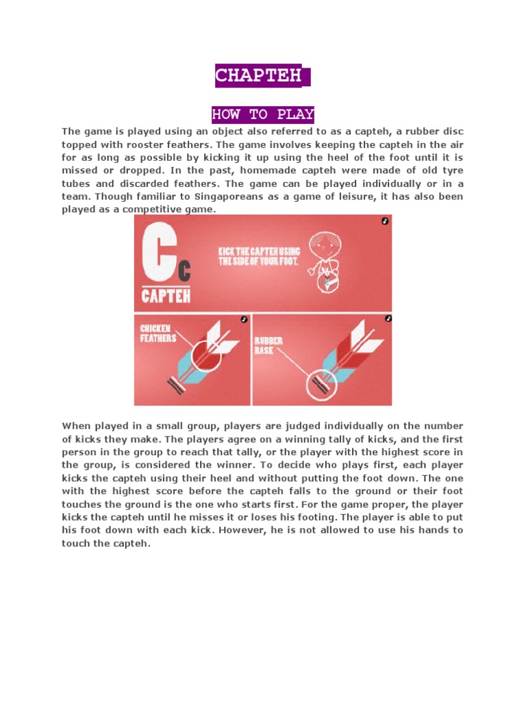 How to Play Chapteh: Game Rules | PDF | Sports & Recreation