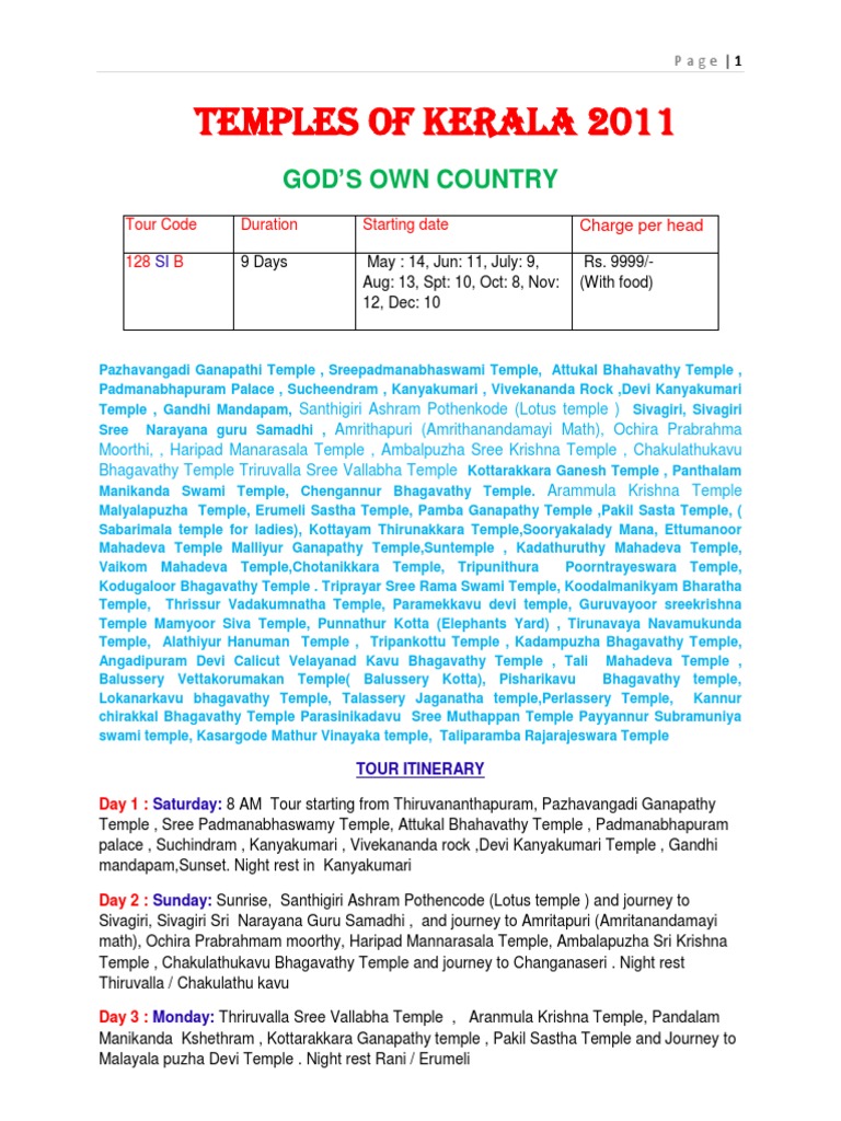 Temple of Kerala 2011 | PDF | Hindu Mythology | Indian Religions
