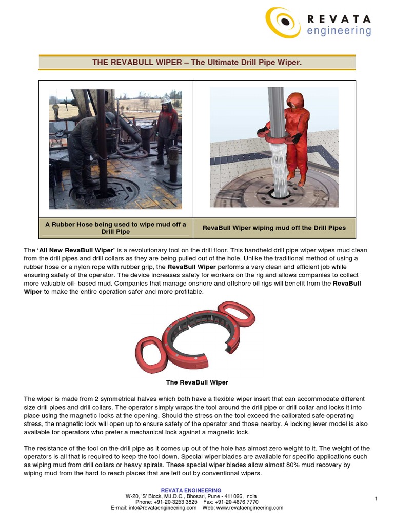 RevaBull Drill Pipe Wiper | PDF | Drilling Rig | Drill