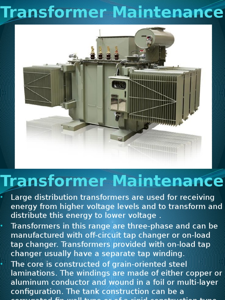 Transformer Maintenance | PDF | Transformer | Components