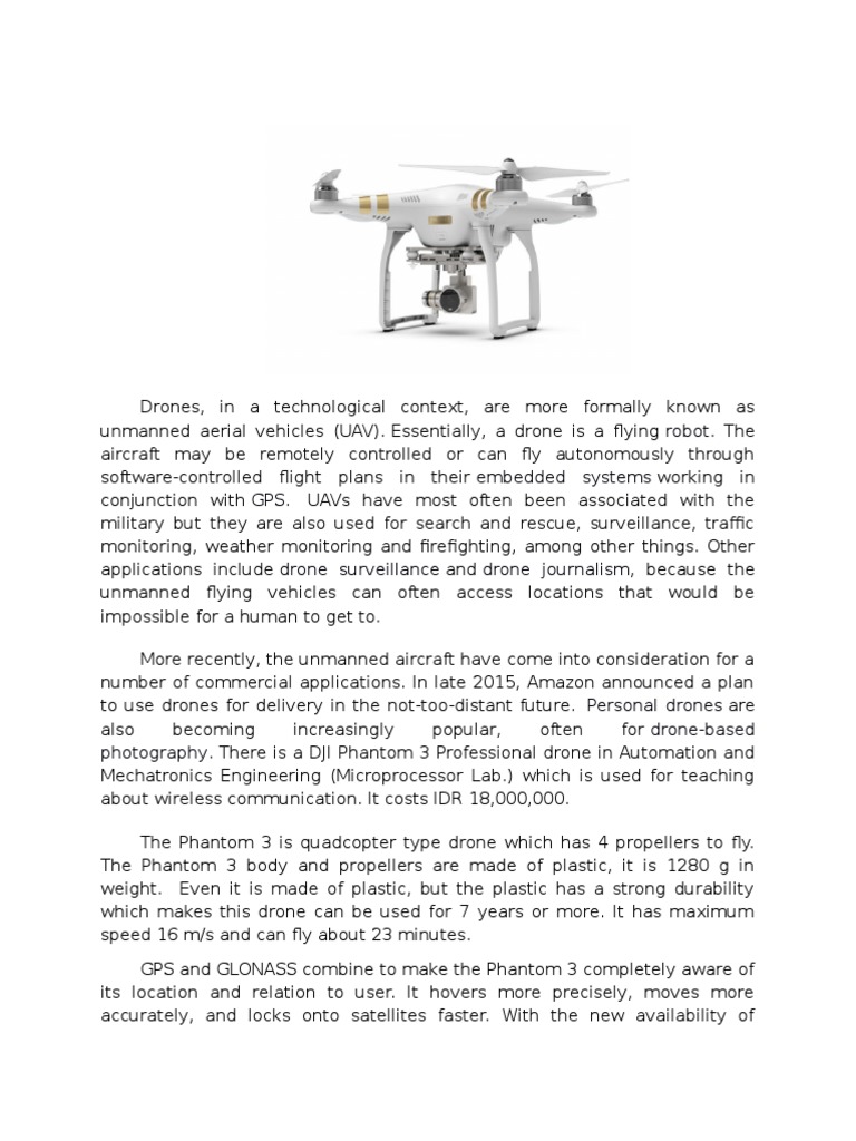 Drones: Understanding UAVs and Their Uses | PDF | Unmanned Aerial ...