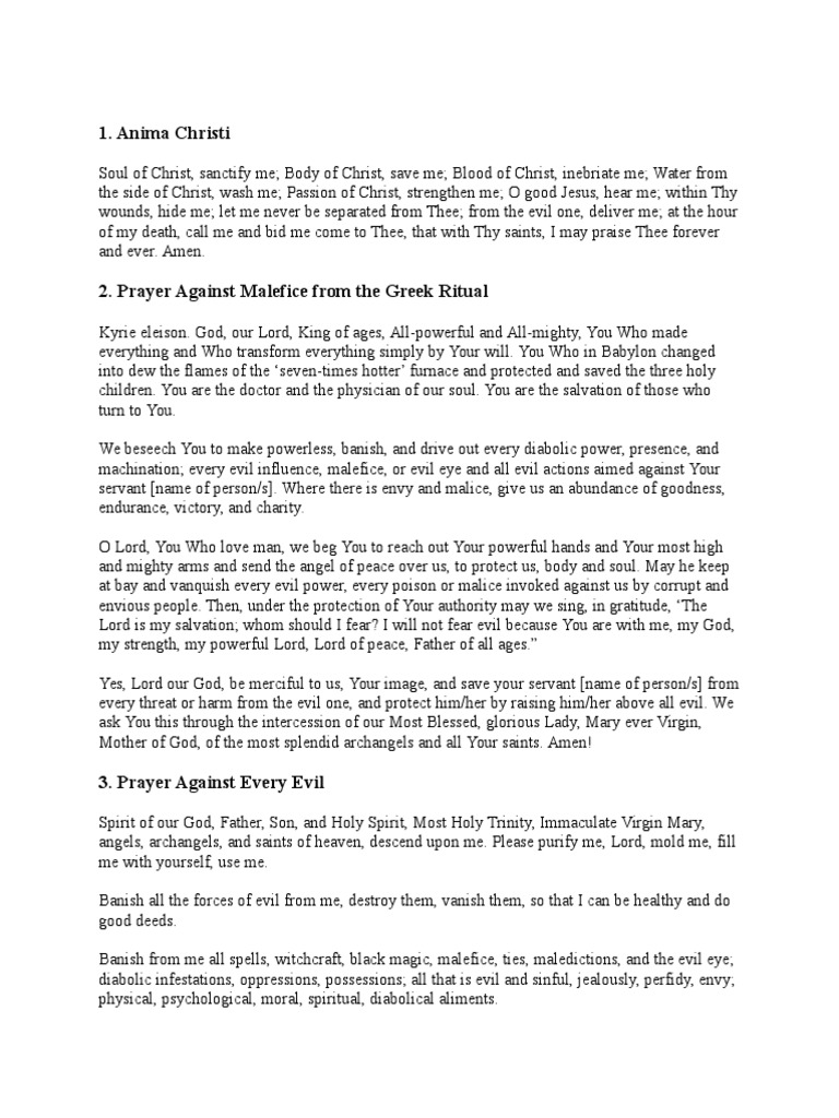 Exorcism Prayer | PDF | Mary, Mother Of Jesus | Evil