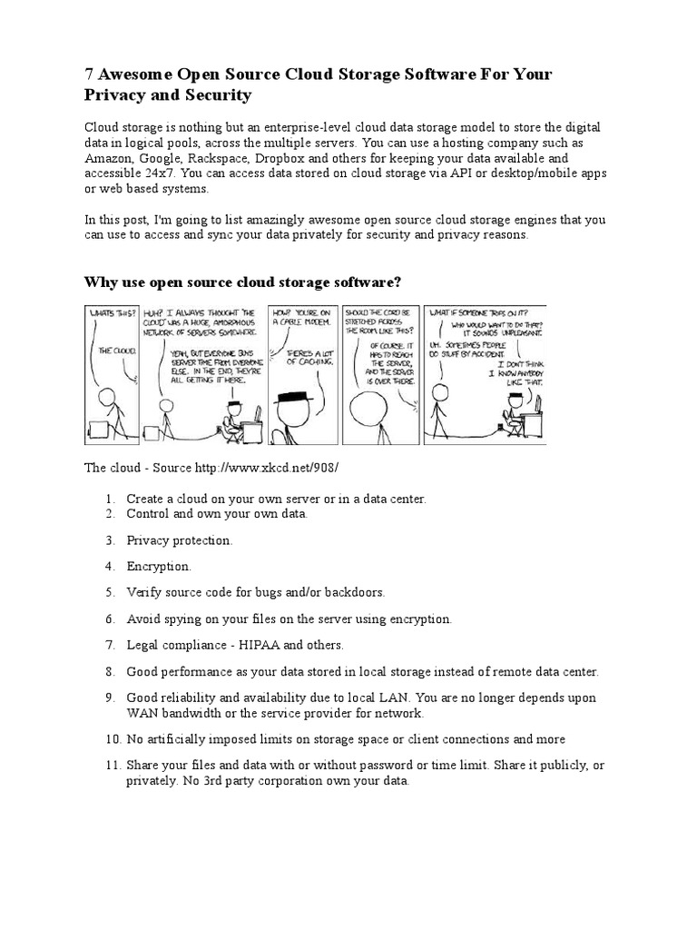 7 Awesome Open Source Cloud Storage Software For Your Privacy and ...