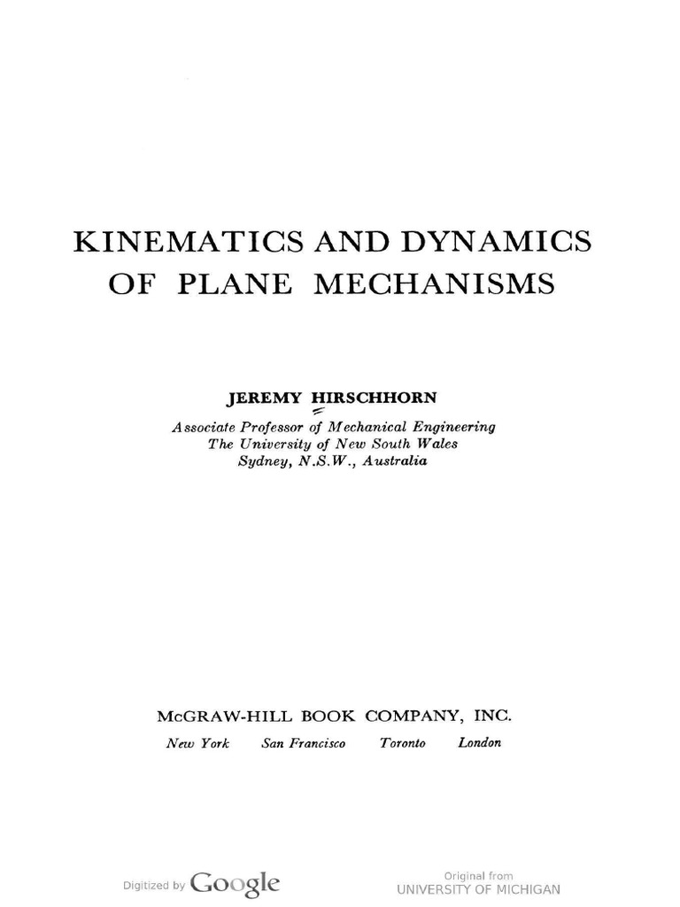 Advance Mechnics of Machines M Tech Basics | PDF | Euclidean Vector | Kinematics