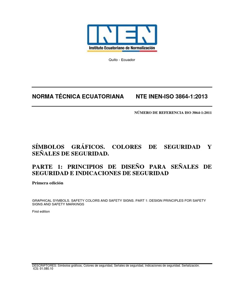 Nte Inen Iso 3864 | PDF