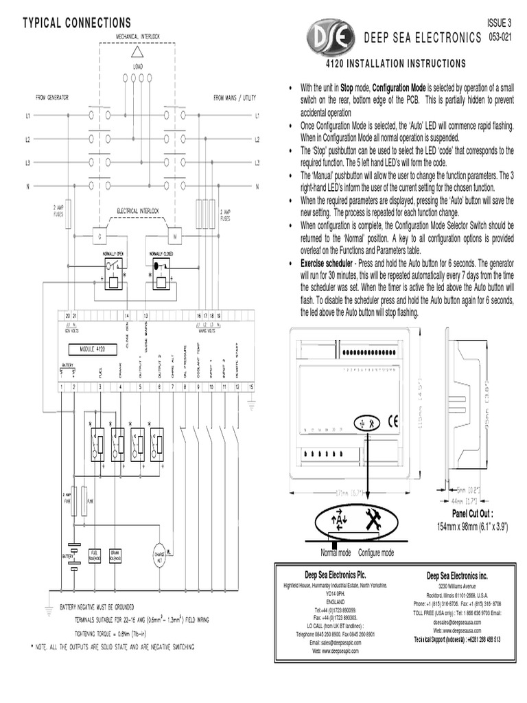 DSE4120 Installation Instructions | Download Free PDF | Switch | Telephone