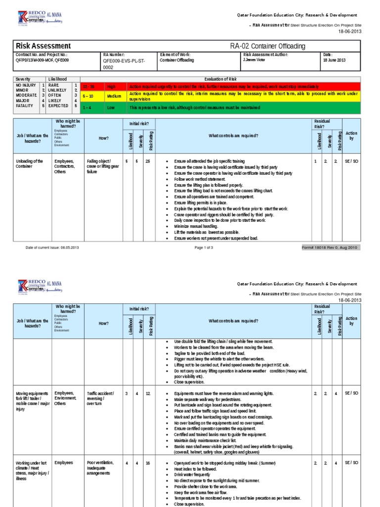 Ra02 - Container Offloading | PDF | Crane (Machine) | Personal ...