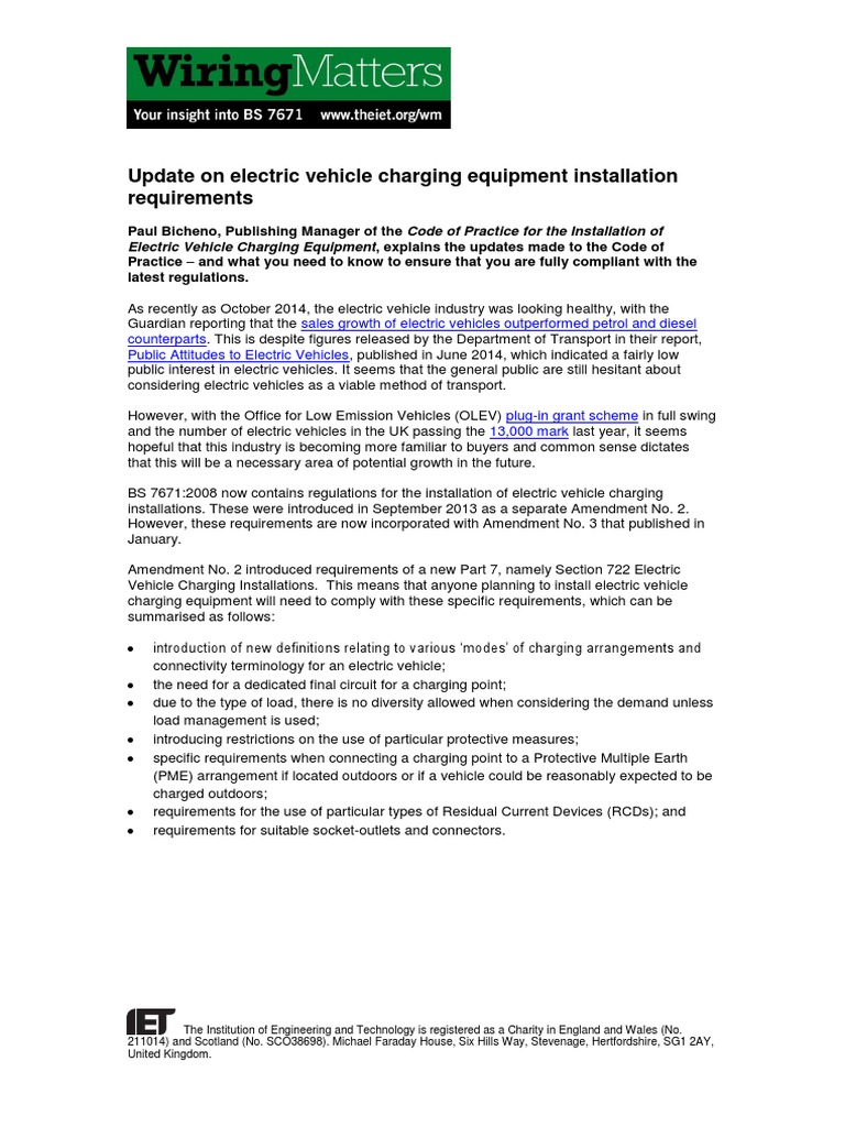 EV Charging Installation Update | PDF | Electric Vehicle | Vehicles