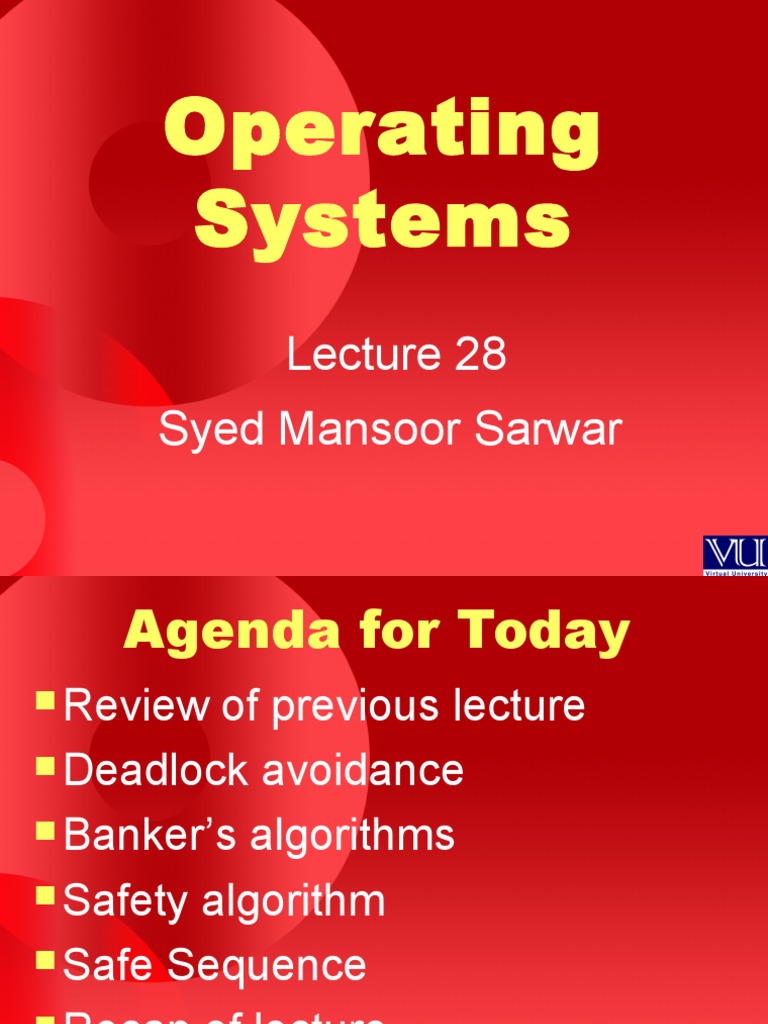 Operating Systems - CS604 Power Point Slides Lecture 28 | PDF | Computer Science | Mathematical ...