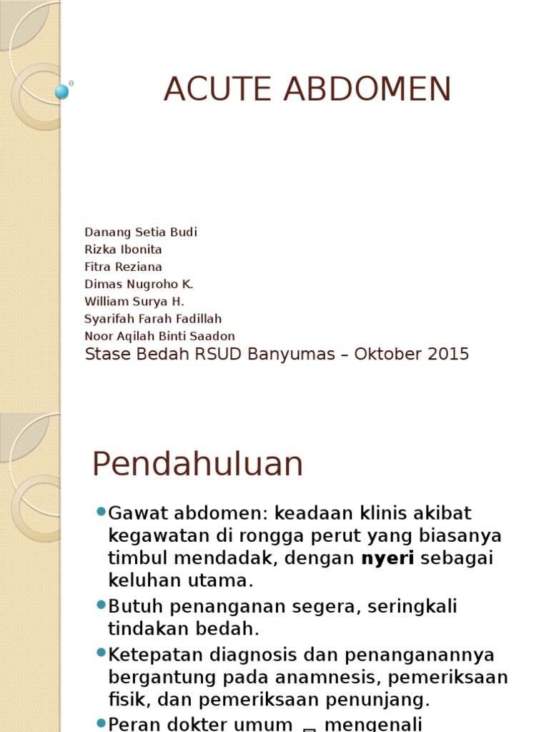 Akut Abdomen | PDF