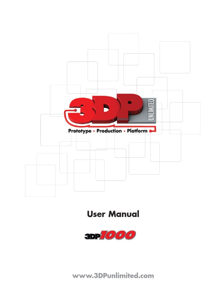 3DP 002 User Manual r2 | PDF | 3 D Printing | Printer (Computing)