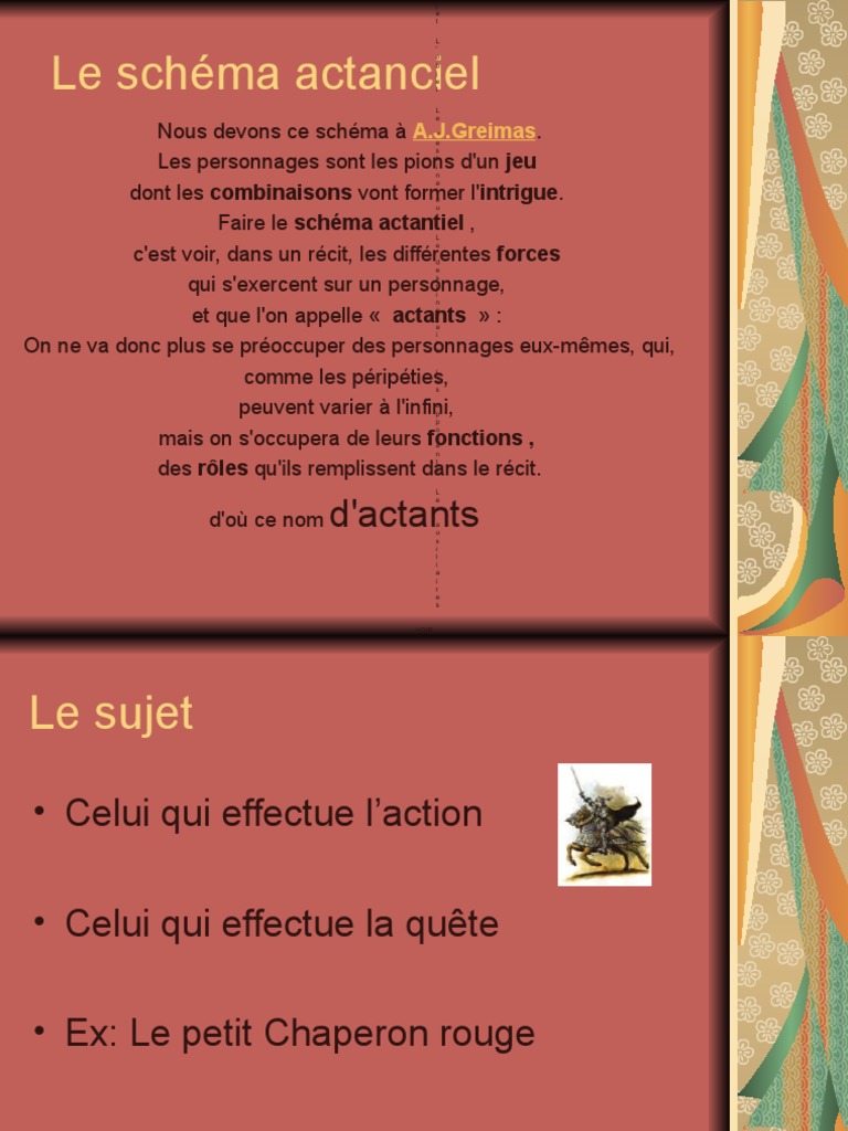 Le Schema Actantiel | PDF