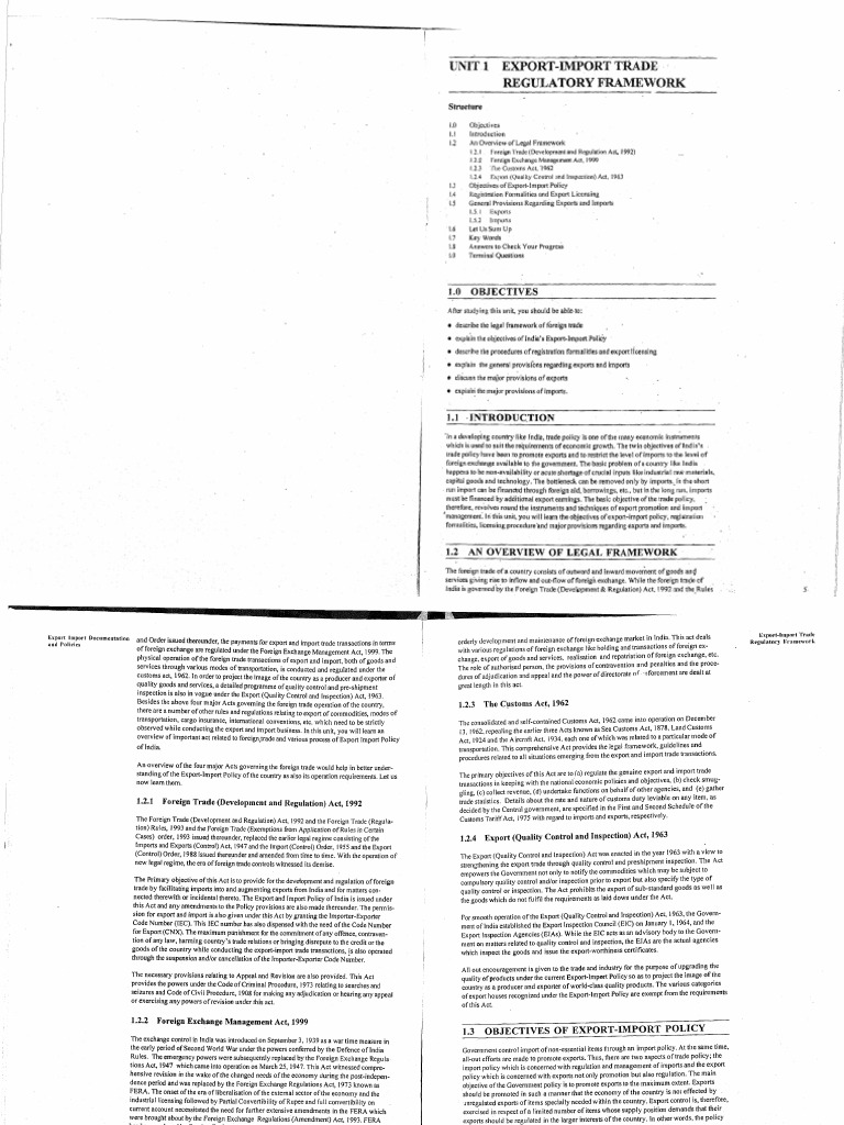 Export Import Trader Regulatory Framework | PDF