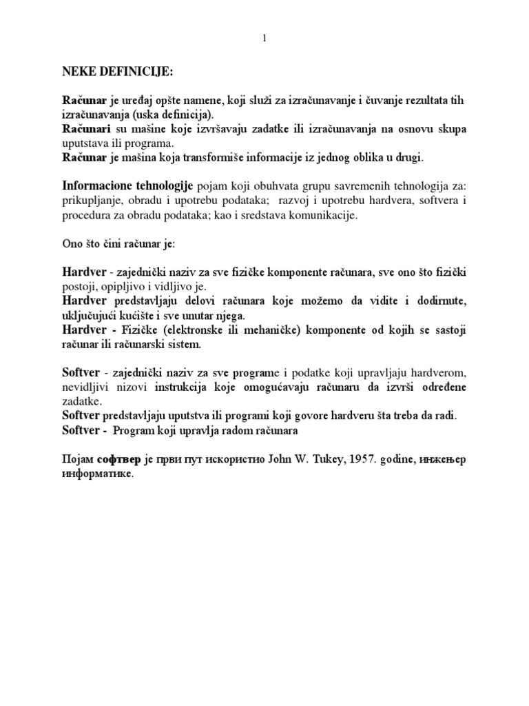 Predavanja Racunari | PDF