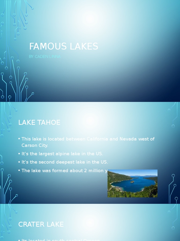 Overview of Famous US Lakes | PDF | Social Science | Travel