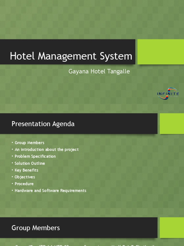 Hotel Management System Proposal | PDF | Hotel | Databases