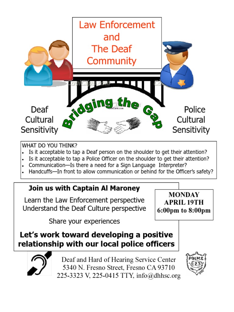 Law Enforcement and The Deaf Community: Deaf Cultural Sensitivity ...