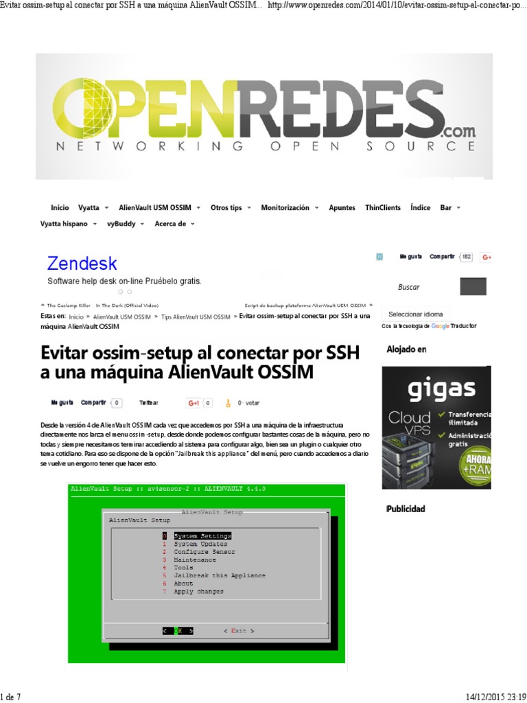 Evitar Ossim-Setup Al Conectar Por SSH A Una Máquina AlienVault | PDF | Cortafuegos (informática ...