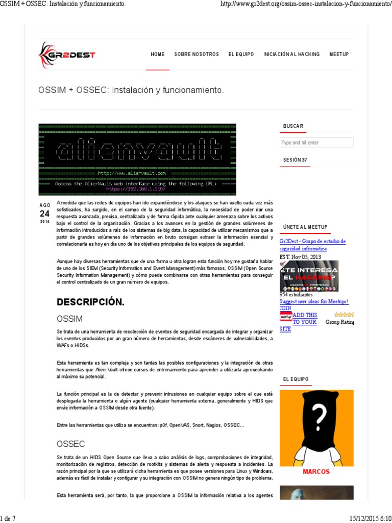 Ossim Ossec Instalacion y Funcionamiento | PDF | Ubuntu (sistema operativo) | La seguridad ...