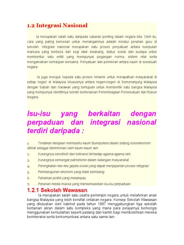 Integrasi Nasional | PDF