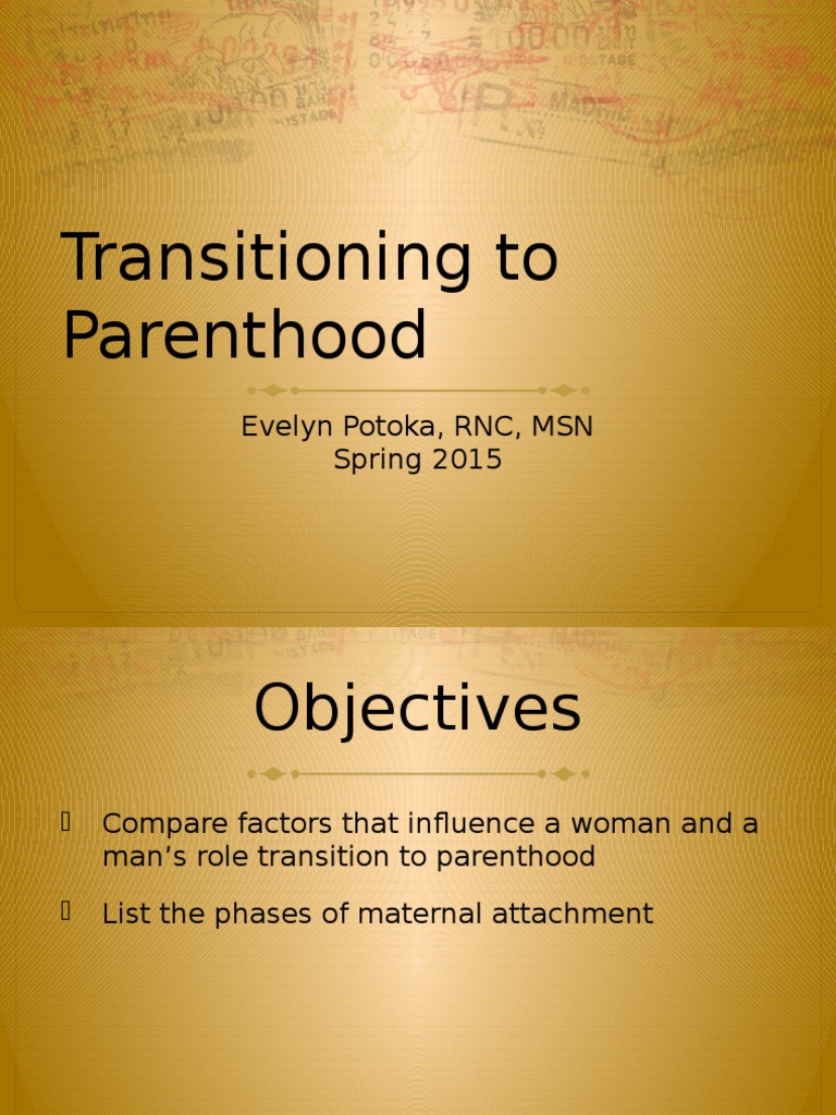 Transitioning To Parenthood | PDF | Parenting | Relationships