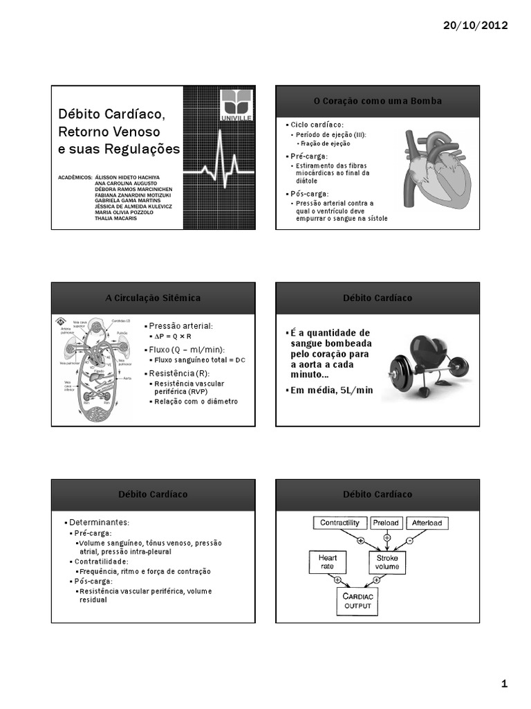 Débito Cardíaco | PDF | Coração | Sistema circulatório
