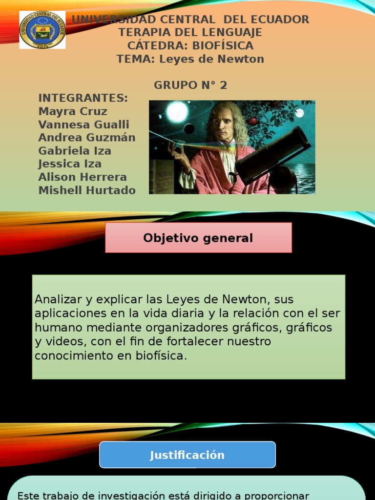 Diapositivas Leyes de Newton | PDF | Las leyes del movimiento de Newton ...