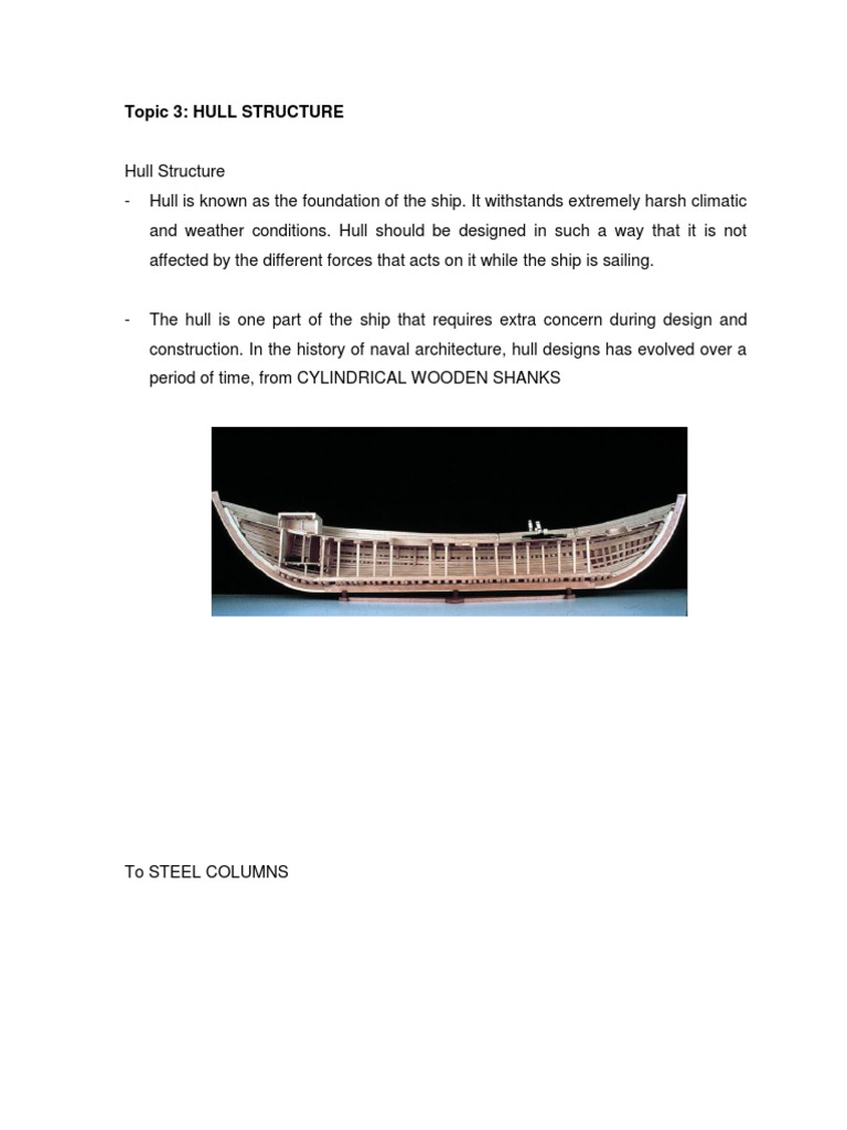 Topic3 - Hull Structure PDF | PDF | Hull (Watercraft) | Deck (Ship)
