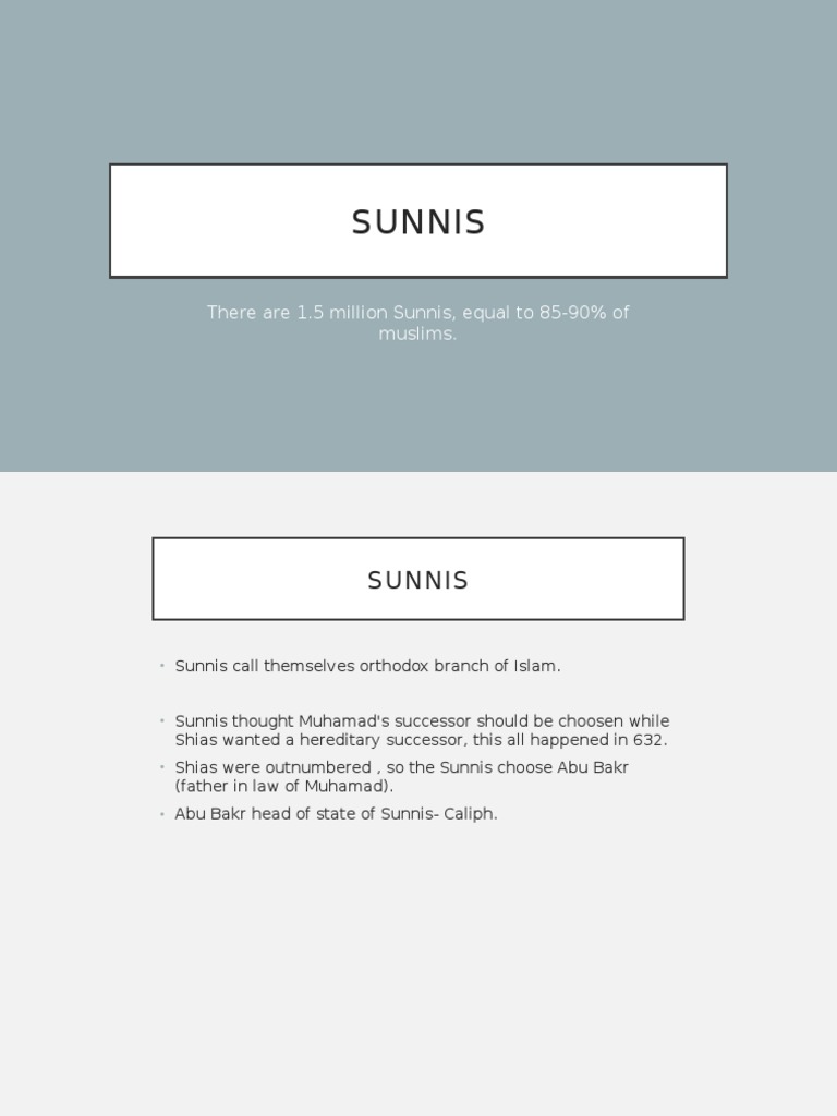 Overview of Sunni Islam | PDF