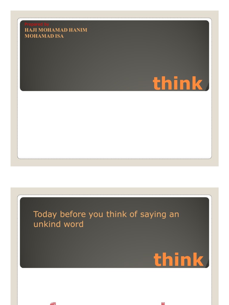 Think Think: E E E E | PDF