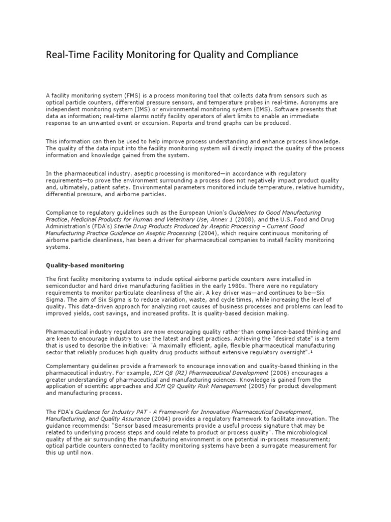 Enhancing Facility Monitoring Systems with Real-Time Viable Particle ...