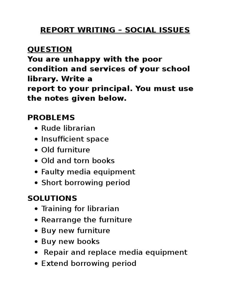 Report Writing Format | PDF | Librarian | Libraries