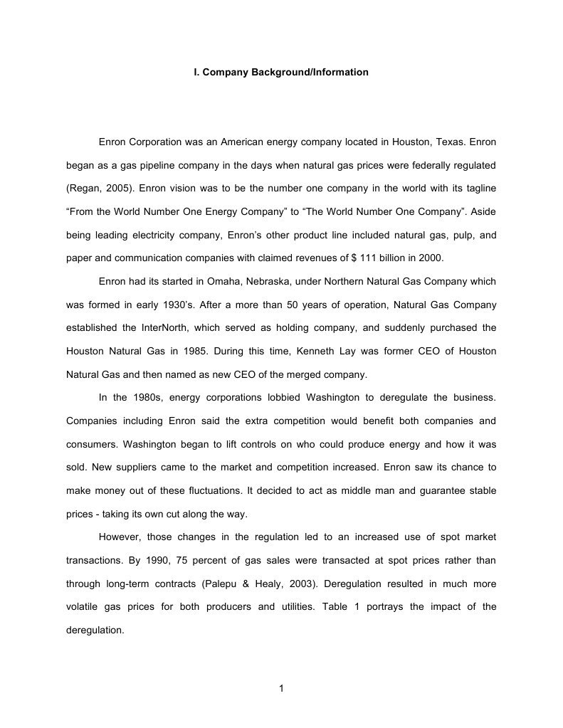 Enron Paper | Enron | Derivative (Finance)